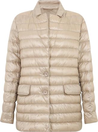 Herno Femme, Vestes, Beige, Taille: 46 FR Veste matelass&eacute;e &agrave; boutons