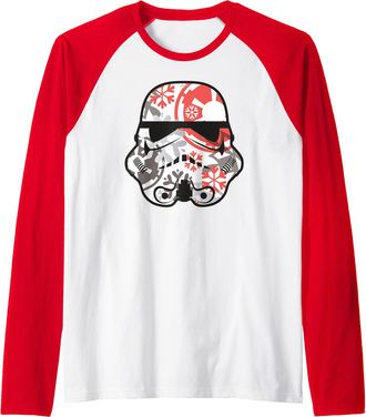 Star Wars Trooper Head Snoflakes Weihnachten Raglan