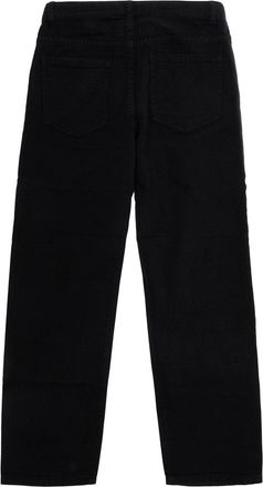 Moschino Logo Patch Cotton Trousers - Black