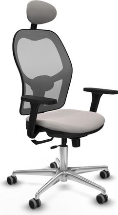 Piqueras y Crespo Ergonomischer Computerstuhl mit 3D-Armen, h&ouml;henverstellbare Lendenwirbelst&uuml;tze und festes Kopfteil, ausgestattet mit Syncro/Traslack und injiziertem S