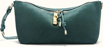 Furla Debby Schultertasche Toni Edera Green Wildleder + Sidney-kalbsleder Damen