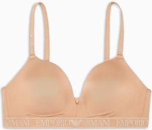 Emporio Armani Padded Triangle Bra Soutien-Gorge rembourr&eacute;, Hazelnut, S Femme