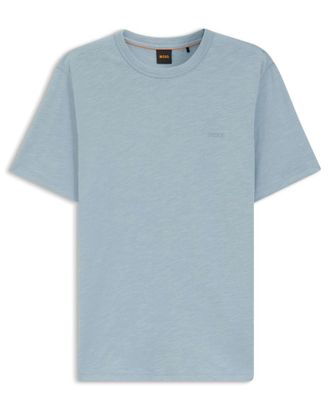 HUGO BOSS Leichtes T-Shirt mit gummiertem Logo-Schriftzug in