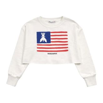 Patrizia Pepe Damen, Sweatshirts & Hoodies, Wei&szlig;, MGr&ouml;&szlig;e