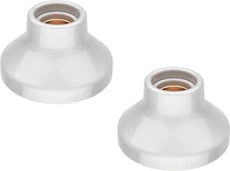 LEDs Com 2 pièces plafonnier/douille de lampe ELEKTRA, porcelaine, blanc brillant, 1x E27 max. 300W