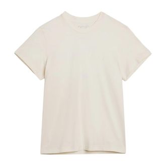 Yohji Yamamoto Rundhals-T-Shirt mit kurzen &Auml;rmeln - - Tops - Damen - Wei&szlig; - S