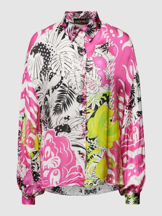 Miss Goodlife Hemdbluse mit Allover-Muster