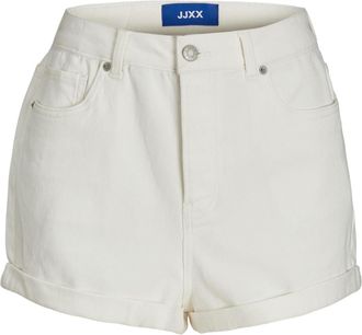 Jack & Jones Womens JXHAZEL Mini HW AKM Denim Shorts, Ecru/Detail:AKM12, M
