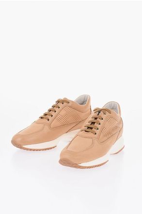 Hogan Leather Sneakers INTERACTIVE With Perforated Logo size 39