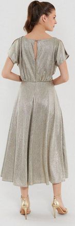 Swing Maxikleid Cocktailkleid aus Satinchiffon - Regular Fit