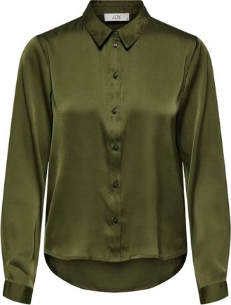 Jacqueline de Yong JdY Damen Jdyfifi L/S Shirt WVN Noos, Dark Olive, 38 EU