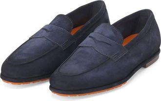 Santoni Homme, Chaussures, Bleu, Taille: 43 1/2 EU Mocassins
