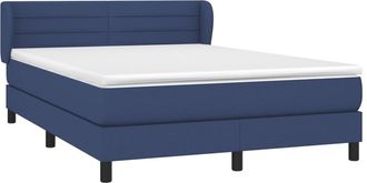 vidaXL Vidaxl - Giroletto A Molle Con Materasso Blu 140x200 Cm In Tessuto