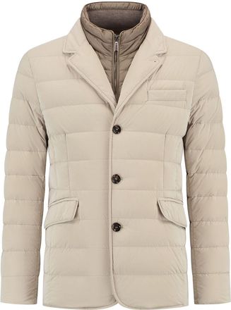 Moorer Jacke mit Knopfleiste - Nude