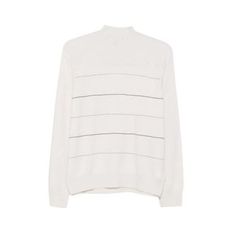 PESERICO Pullover mit Perlenbesatz an den Schultern - - Knitwear - Damen - Wei&szlig; - 3XL