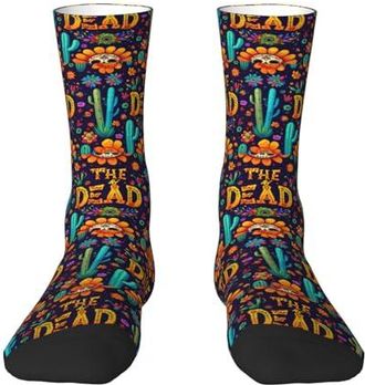 Generic Unisexe Chaussettes Courtes Imprimé Roses Et Crâne Socks Renforcées Homme Chaussettes Pour Basketball Femme Sport 40Cm