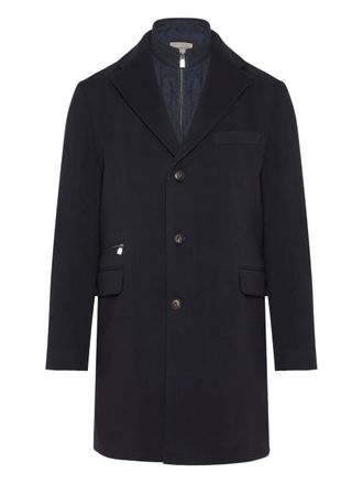 Corneliani Mantel im Layering-Look - Blau