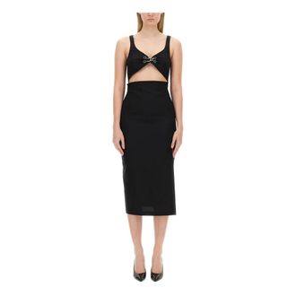 Moschino Decorative Hook Midi Dress - - Dresses - Damen - Schwarzk - M