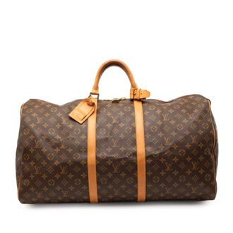 Louis Vuitton Coated Canvas Monogram Keepall 60
