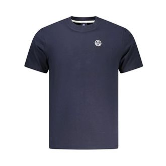 North Sails Homme, Tops, Bleu, Taille: 2XL T-shirt en coton &agrave; col rond