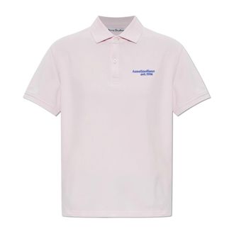 Acne Studios Polo-Shirt mit Logo - - Tops - Damen - Rosa - L/XL