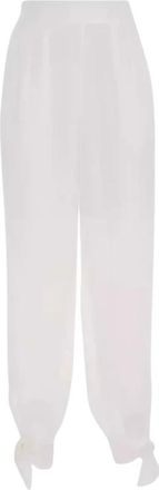 Zimmermann Femme, Pantalons, Blanc, Taille: 42 FR Pantalon Harem en Lin Ivoire Jambes Larges