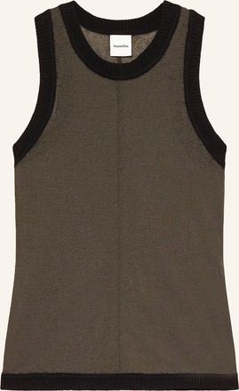 Nanushka Top Denalie Im Materialmix schwarz