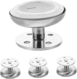 Angoily 4satz M&ouml;belf&uuml;&szlig;e Aus Edelstahl Verstellbar Schrauben Runde K&uuml;chenf&uuml;&szlig;e Metallst&uuml;tzen F&uuml;r Bettgestelle Schreibtisch Und Tischbeine Einsetzbar