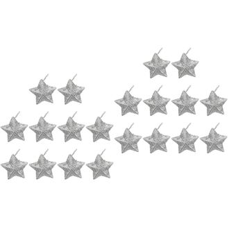 Artibetter 48 St&uuml;cke Weihnachtsbaum Ornament Glitter F&uuml;nf- Spitzer Stern Anh&auml;nger Weihnachtsbaum H&auml;ngende Sterne Dekor Festliche Verzierungen f&uuml;r Weihnachtsbaum 