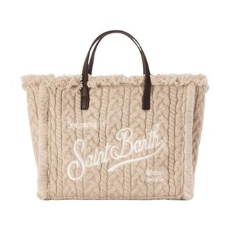 Saint Barth Colette Wool Braid N - Femme - Sacs - Beige - Taille: ONE Size