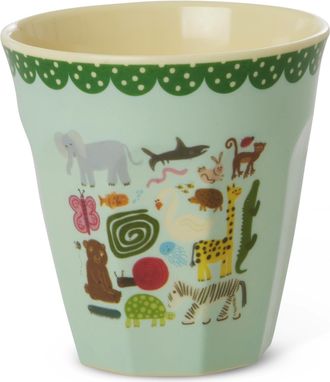Rice mittelgro&szlig;e Melamin Becher Kinderbecher -mint - Wildlife Print