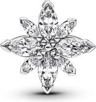 Pandora Moments 793591C01 Breloque en forme détoile polaire scintillante en argent sterling avec zircone Compatible avec les bracelets Moments, Klar, Argent s