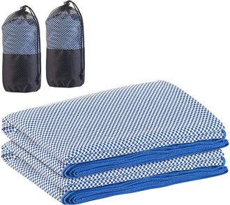 Pearl Tuch: 2er-Set schnelltrocknendes, leichtes Bambus-Handtuch, 200 x 80 cm (Trekkinghandtuch, Bambusfaser-Handtuch, Strandtuch)