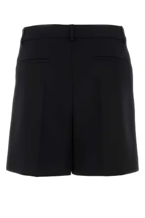 Valentino Garavani Mens Black Wool Bermuda Shorts Nero Exterior: Virgin