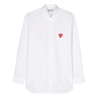 Comme Des Gar&ccedil;ons Homme, Chemises, Blanc, Taille: M U Shirt Red Emblem Woven
