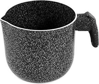 hOme Home Stone Milchkocher mit Antihaftbeschichtung, Anthrazit/Grau, Stein, 2.26 Liter, Anthrazit