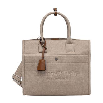 Marc O'Polo Femme, Sacs, Beige, Taille: ONE Size Sac fourre-tout moyen orn&eacute; dun logo brod&eacute;