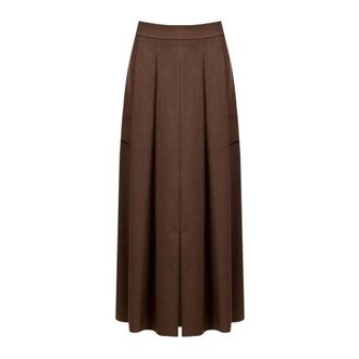 Rinascimento Langer Faltenrock - - Skirts - Damen - Braun - M