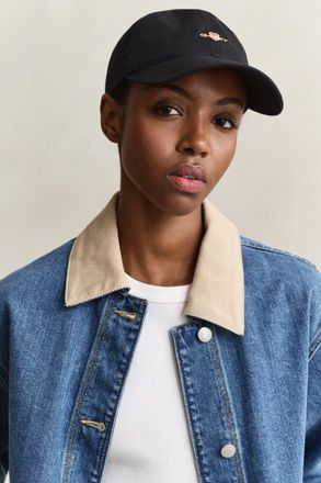 GANT Damen Shield Cap aus Baumwolltwill (ONE SIZE) Schwarz
