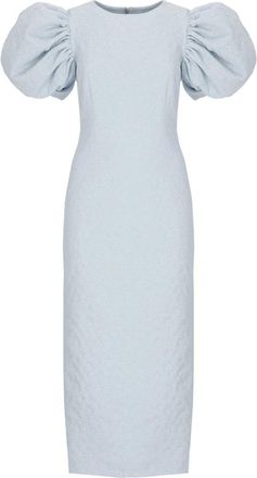 Rotate Rotate Birger Christensen, Femme, Robes, Bleu, Taille: 40 FR Robe Maxi Florale en Relief