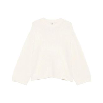 Soft Goat Rundhalspullover - - Knitwear - Damen - Wei&szlig; - S