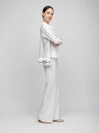 Pinko Womens Shoulder Bag White Calf Leather - Shoulder-Bags