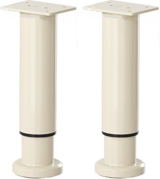 Generic 2er-Pack verstellbare Tischbeine, 72-110 cm (28,35-43,31 Zoll), M&ouml;belf&uuml;&szlig;e aus Metall for Sofatische(Cream)