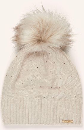 Capo Capo M&uuml;tze Mit Cashmere Und Schmucksteinen beige