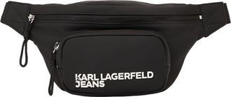 Karl Lagerfeld Herren, Utility-Beschichtete Gürteltasche, Schwarz, Einheitsgröße
