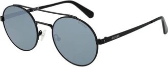 Guess Femme, Accessoires, Noir, Taille: ONE Size Round Metal Lunettes de soleil