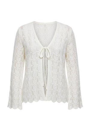 Miamoda Strickjacke Strickjacke gerade Passform Ajourstrick Langarm