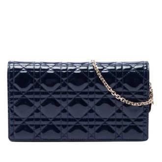 Dior Pre-owned Quilted Patent Leather Crossbody - - Pre-owned - Damen - Blau - ONE SIZE