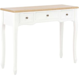 vidaXL Console avec un design classique avec 3 tiroirs disponibles en diff&eacute;rentes couleurs Couleur : blanche