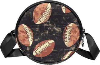 Generic Petit sac &agrave; bandouli&egrave;re rond pour femme, sac &agrave; bandouli&egrave;re r&eacute;tro avec fermeture &eacute;clair, bretelles r&eacute;glables, sac &agrave; main rond d&eacute;contract&eacute; pour femmes e